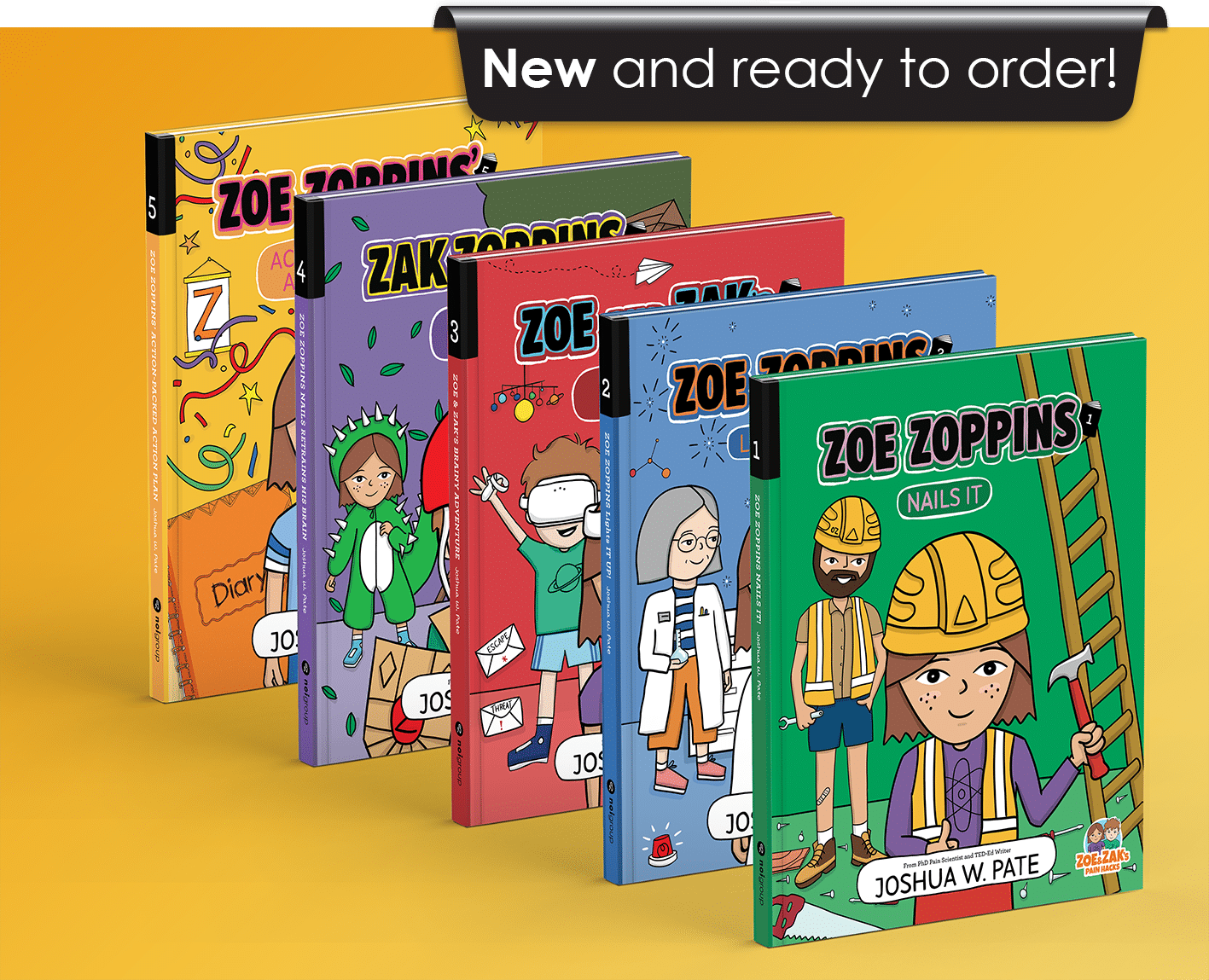 Zoe and Zak's Pain Hacks Book Series 1-5 - Noigroup