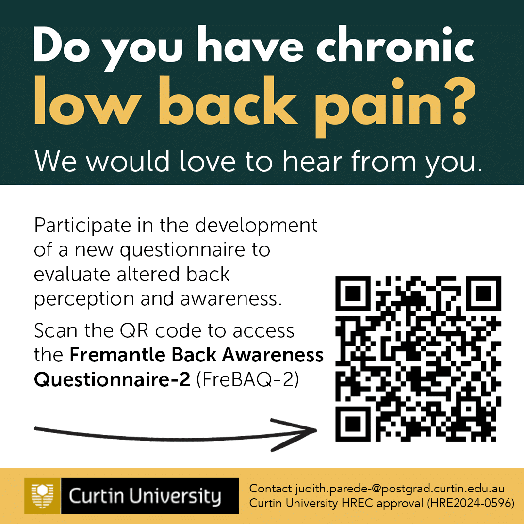 Chronic low back pain study – Curtin University - Noigroup